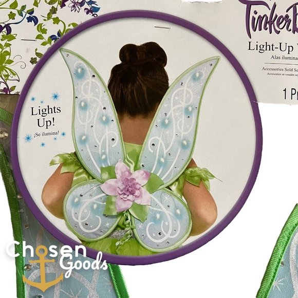 Disney | Costumes | Disney Tinker Bell Wings Light Up Child Dress Up ...